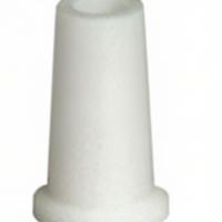 China LC style connector fiber dust caps L-com DSTCP-C-125MM made of PE material for 125mm fiber applications for sale