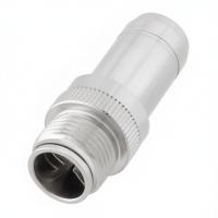 China Robust M12 8 pin X Code Male Connector L com M128XM MLD with Brass Nickel Plated Shell and Screw Nut for sale