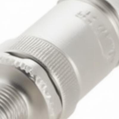 China L com M12FT8AMS M12 8 Pin Male A Code Connector Brass Nickel Plated Housing IP67 Rated for Industrial for sale