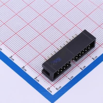 China 2.54mm pitch 180 degree straight connector Kinghelm KH-2.54PH180-2X11P-L8.9 with gold flash plating and PBT insulator for sale