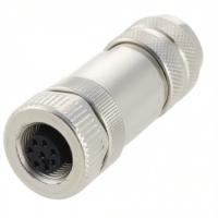 China M12 8 pin female connector L-com M12FT8AFS with screw terminals and IP67 rated brass nickel housing for sale