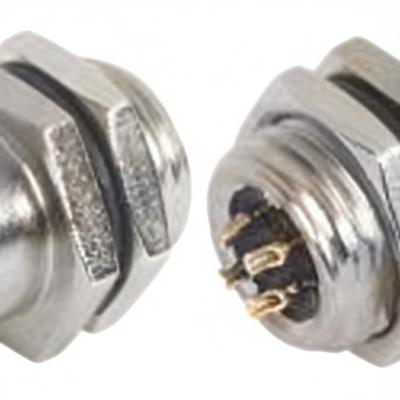 China M16 4 Pin Panel Mount Female Connector L-com CON-M124PF Featuring Black Nylon Housing and EPDM Sealing O Ring for sale
