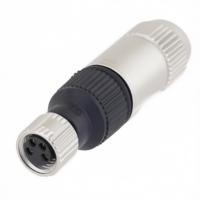 China industrial connector L-com M8FT4F M8 female 4 pole with insulation displacement technology and IP67 rated housing for sale