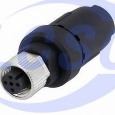 China M12 Female Straight 4 Pole Connector A Code with IP67 Protection and 32 Volt Rating L com M12FT4AF L for sale
