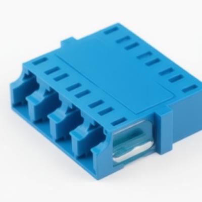 China Panel Mount Fiber Optic Adapter Duplex SC Footprint LC Quad Single Mode L-com FOA-908 with Blue Body for sale