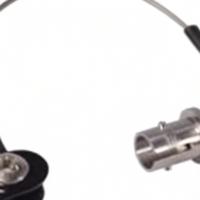 China Durable ST connector dust cap L-com DSTCP-RSTN with brass nickel plated body and stainless steel nylon coated lanyard for sale