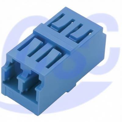 China Fiber Optic Duplex LC to LC Adapter Featuring Ceramic Sleeve L-com FOA-550A with Dust Cap Protection for sale