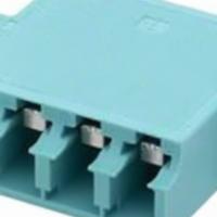 China Projection fiber optic connector with ZR sleeve and automatic shutter L-com FOA-806-AQU Aqua OM3 for sale