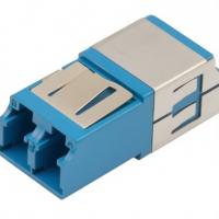 China High density vertical spring shutter fiber optic LC LC duplex coupler L com FOA 815 BLU blue shutter for sale