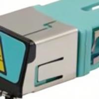 China External SC SC simplex fiber optic coupler side spring shutter aqua color L-com FOA-822-AQU meets EU RoHS directive for sale