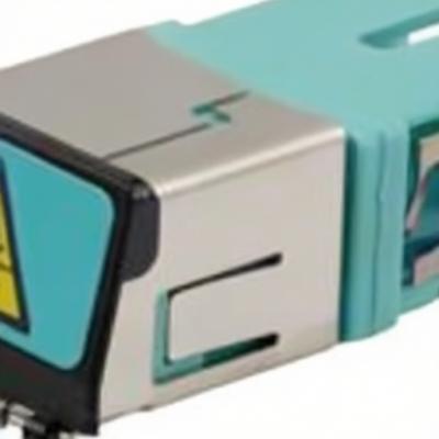 China External SC SC simplex fiber optic coupler side spring shutter aqua color L-com FOA-822-AQU meets EU RoHS directive for sale