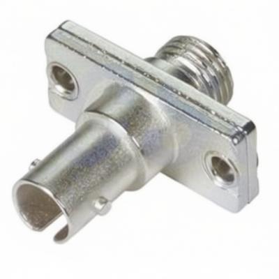 China Durable fiber optic adapter L-com FOA-311A with ceramic sleeve zinc alloy body and installed dust caps for sale