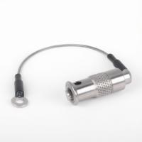 China MIL ST connector dust cover with nylon coated stainless steel lanyard L-com DSTCP-RSTADPTN nickel plated brass for sale