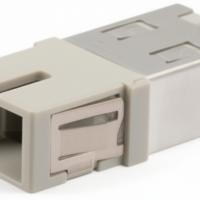China Beige SC SC simplex internal fiber optic coupler with side spring shutter L-com FOA-819-BGE EU RoHS compliant for sale