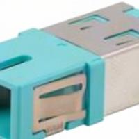 China Panel Mount SC SC Simplex Fiber Coupler Side Spring Shutter Translucent L-com FOA-820-AQU Compliance for sale