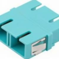 China Duplex multimode SC fiber optic economy coupler with aqua plastic body L-com FOA-SCM32-PC0N PEI clip for sale