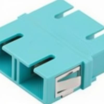 China Duplex multimode SC fiber optic economy coupler with aqua plastic body L-com FOA-SCM32-PC0N PEI clip for sale