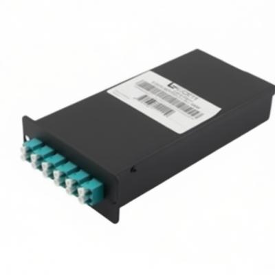 China MPO to 12 LC Fiber Cassette Module L-com FSP-MPM1-LC12-OM4 Designed for OM4 Multimode Fiber Networks for sale