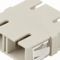 China Fiber optic economy coupler L-com FOA-SCM12-PC0N duplex multimode SC connector beige plastic body PEI clip for sale