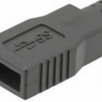 China LSZH Hood Black USB 3 0 A Male Connector L-com USBHD3-A-Z UL94 V-0 Rated Flame Retardant Cable Hood for sale