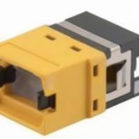 China MPO Simplex Coupler Black Yellow Translucent Internal with Shutter Key Up Key Down L-com FOA-825-YLW for sale