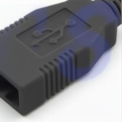 China USB 2.0 A Connector Hood Black LSZH Material L-com USBHD2.0-Z-A RoHS Certified Individual Packaging for sale