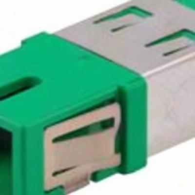 China Green SC SC simplex fiber optic coupler with side spring shutter L-com FOA-819-GRN RoHS compliant for sale
