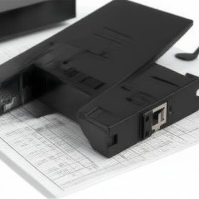China MPO Simplex Coupler Black with Shutter Fiber Optic L-com FOA-825-BLK Translucent Internal Key Up Key Down for sale