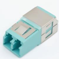 China L-com FOA-816-AQU fiber optic vertical spring shutter featuring aqua translucent LC LC duplex coupler suitable for panel mounting for sale