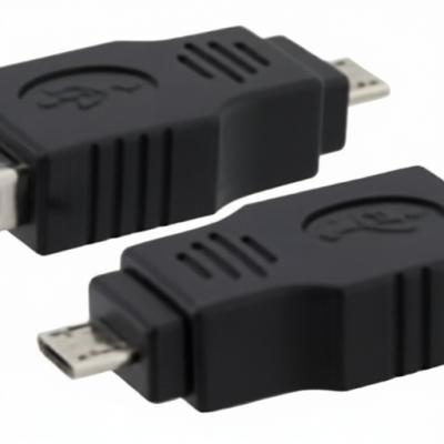 China USB A female to Micro B male adapter L-com U2C00011 with PVC overmold and individual poly bag packaging for sale