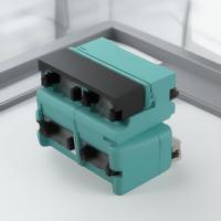 China Shutter Key Up Key Down MPO Duplex Coupler Black Aqua Translucent L-com FOA-824-AQU Fiber Optic Part for sale
