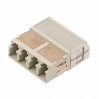China High density fiber optic coupler LC LC quad translucent shutter side spring L com FOA 814 BGE beige for sale