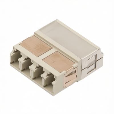 China High density fiber optic coupler LC LC quad translucent shutter side spring L com FOA 814 BGE beige for sale