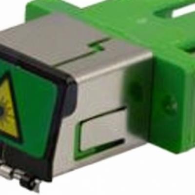 China Fiber optic coupler SC SC simplex external shutter side spring flange green color L-com FOA-821-GRN for sale