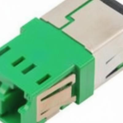 China Side spring compact green housing with external shutter LC LC duplex fiber coupler L-com FOA-810-GRN meets EU RoHS directive for sale