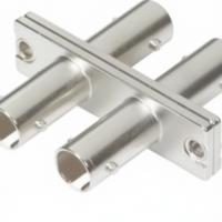 China Durable Fiber Optic ST-ST Duplex Adapter L-com FOA-401 Zinc Alloy Body with Phosphorus Bronze Sleeve for sale