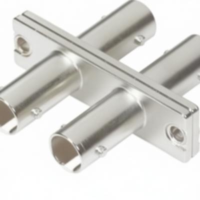 China Durable Fiber Optic ST-ST Duplex Adapter L-com FOA-401 Zinc Alloy Body with Phosphorus Bronze Sleeve for sale