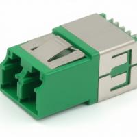 China Vertical spring fiber optic shutter green color L-com FOA-816-GRN LC LC duplex coupler translucent interior for sale