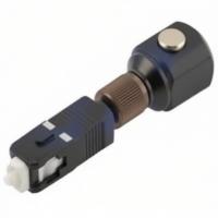 China SC buffered fiber adapter L-com FOA-SCB9 compatible with 900um fiber featuring PC polish and dust caps for sale