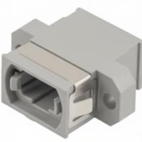 China Full Flange MPO MTP Adapter with Dust Cap Panel Mount Fiber Optic Beige Body Gray Cap L com FOA 992B Type B for sale