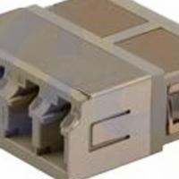 China Fiber optic coupler high density beige shutter side spring LC LC quad white internal L-com FOA-813-BGE unit for sale