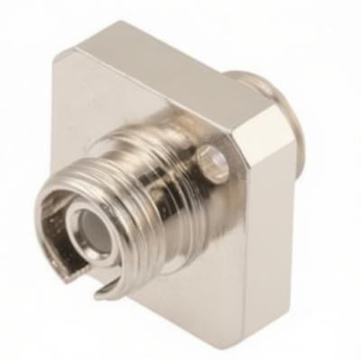 China L com FOA 962 FC APC Single Mode Fiber Optic Coupler Featuring Square Metal Body and Green Vinyl Dust Cap for sale
