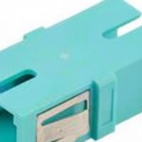 China Multimode SC Coupler No Flange Aqua Fiber Optic Connector L-com FOA-911 with ABS Thermoplastic Body for sale