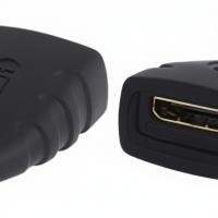 China Gold flash HDMI cable assembly L-com VHC00014 HDMI 19 pin Mini C female to D male connectors black 45P PVC jacket for sale