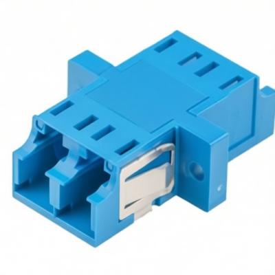 China LCOM FOA 975 LC Duplex Single Mode Fiber Optic Coupler with Ceramic Sleeve and Stainless Steel Clips for sale