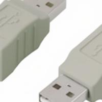 China USB 2.0 Connection Adapter L-com UAD010MF USB A Male to USB B Female with Nickel Silver Shell Finish for sale