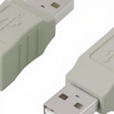 China USB 2.0 Connection Adapter L-com UAD010MF USB A Male to USB B Female with Nickel Silver Shell Finish for sale