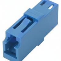 China Plastic housing LC to LC fiber optic adapter featuring ceramic sleeve and RoHS compliance L-com FOA-500A projection for sale