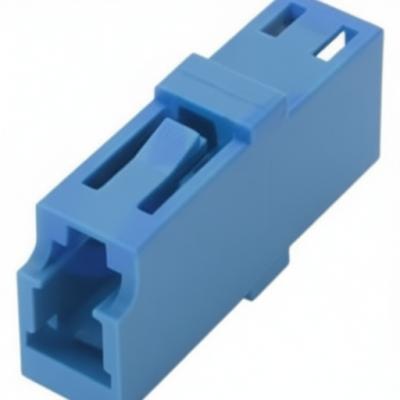 China Plastic housing LC to LC fiber optic adapter featuring ceramic sleeve and RoHS compliance L-com FOA-500A projection for sale