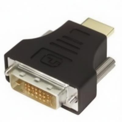 China Durable L-com DVIHDMM DVI D Male to HDMI Male Adapter with 2 Inch HDMI Connector and Black Insulator for sale
